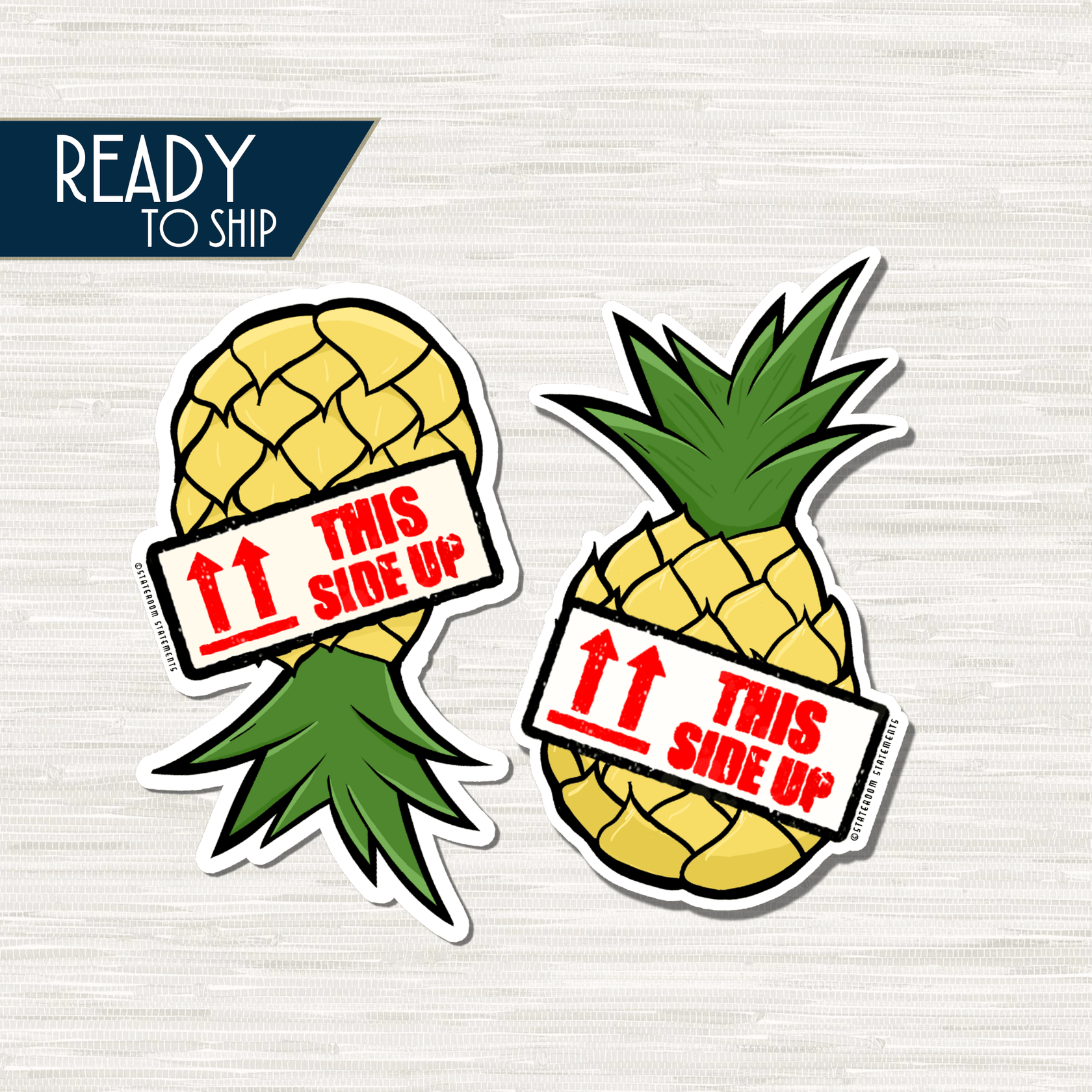 This Side Up - Funny Cruise Magnet | Upside Down Pineapple Magnet ...